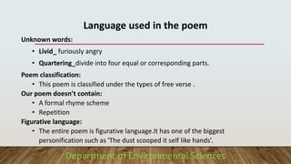 Critical appreciation of poem "The wind begun to rock the grass" by ...