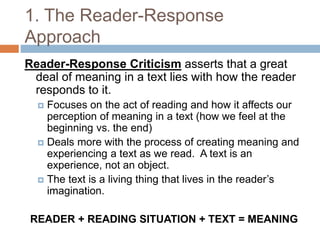 CRITICAL APPROACHES TO LITERATURE | PPTX