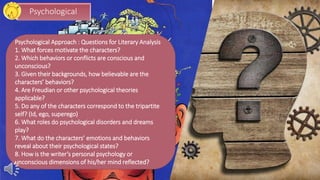 Critical approaches for studying literature | PPTX