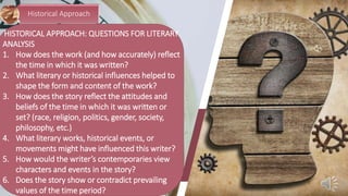 Critical approaches for studying literature | PPTX