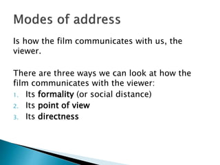 Critical approaches - modes of address | PPT
