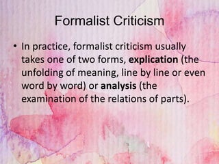 Critical Approaches: Types of Literary Criticism | PPTX