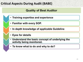 Critical aspects during audit (BA/BE) | PPTX
