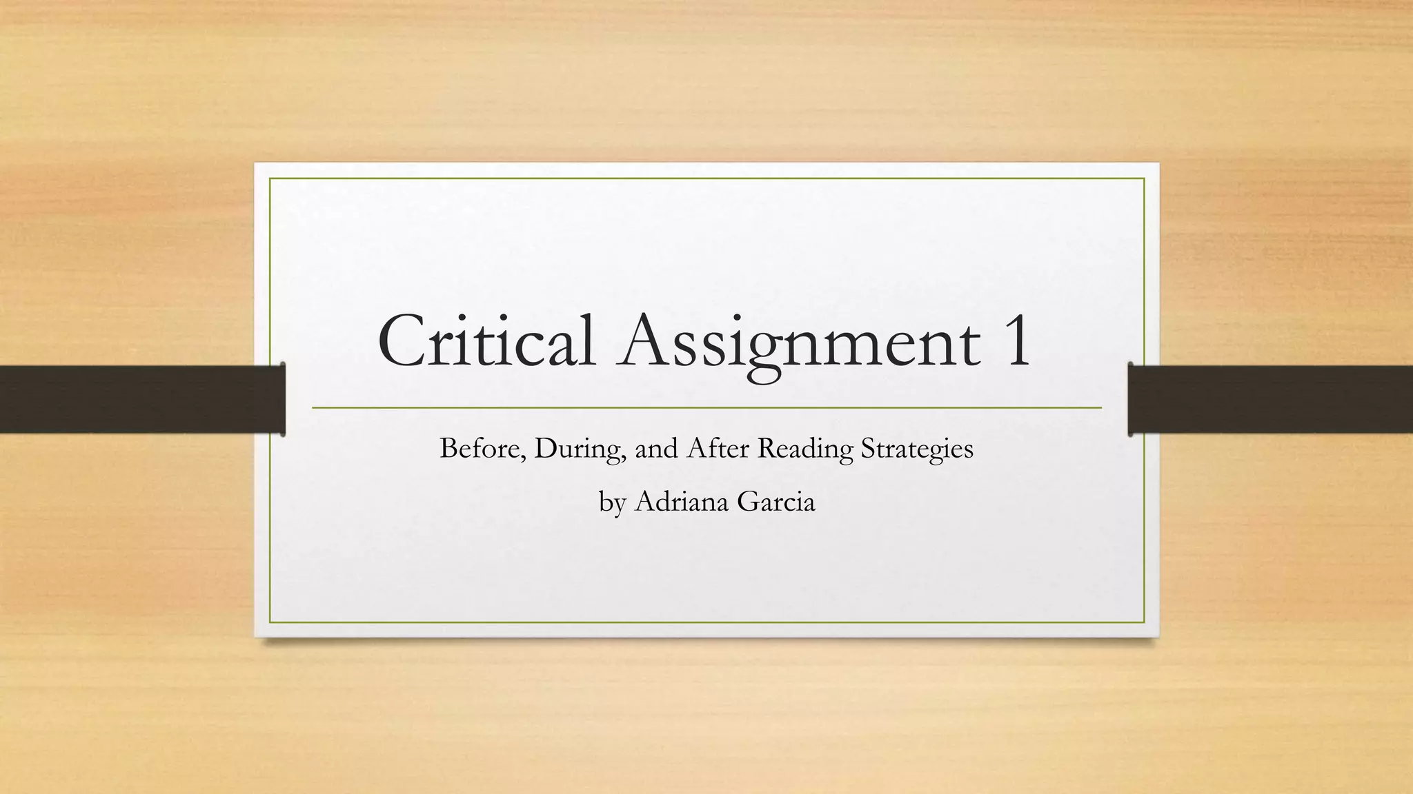 RED4348 Critical Assignment 1 | PPT