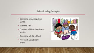 Before, During, and After Reading Strategies | PPT