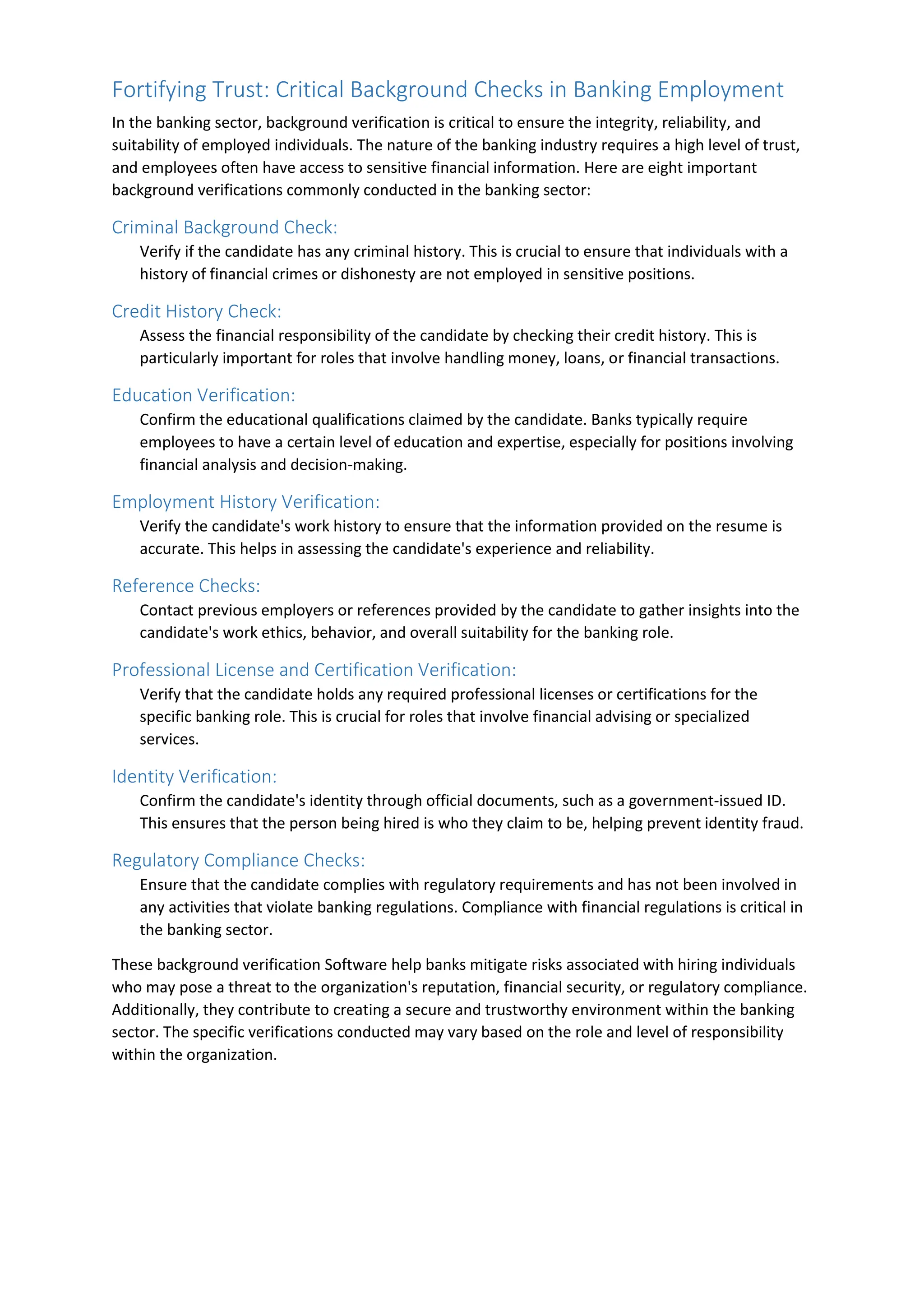 Critical Background Checks in Banking Employment.docx