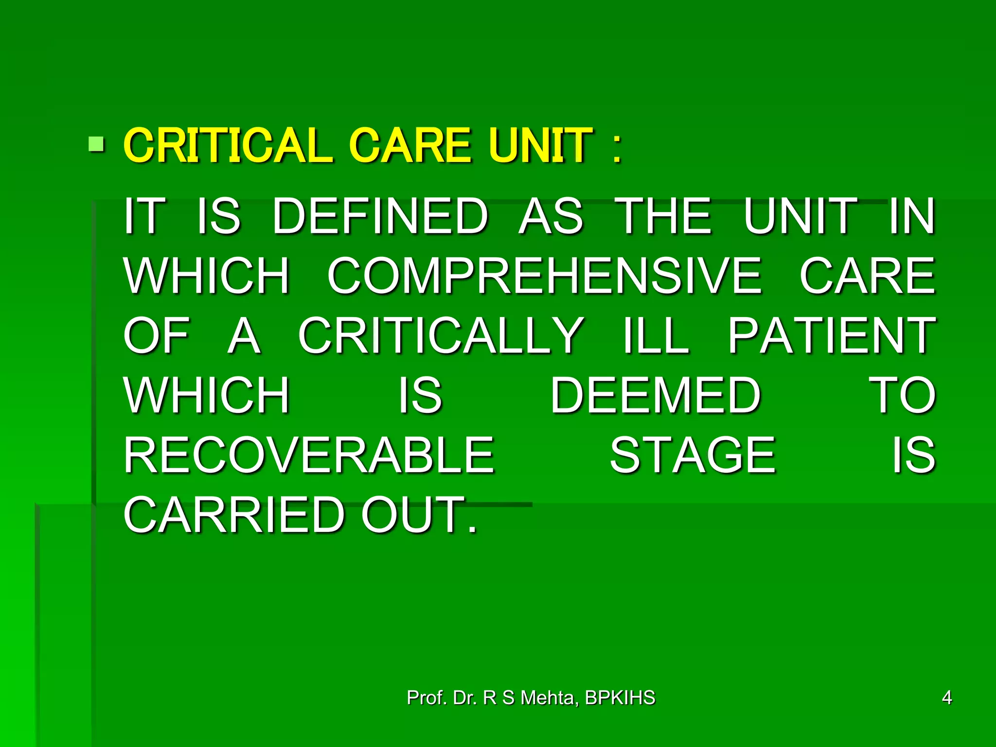 Critical care design and facilities | PPSX