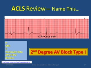 Critical care core course acls | PPTX