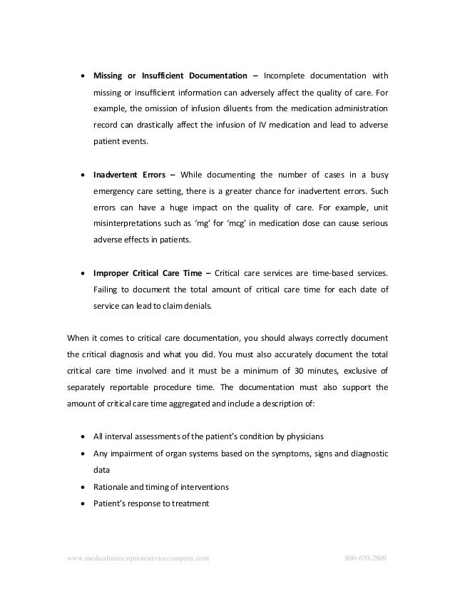 Critical Care Documentation Failures and How to Curb Them