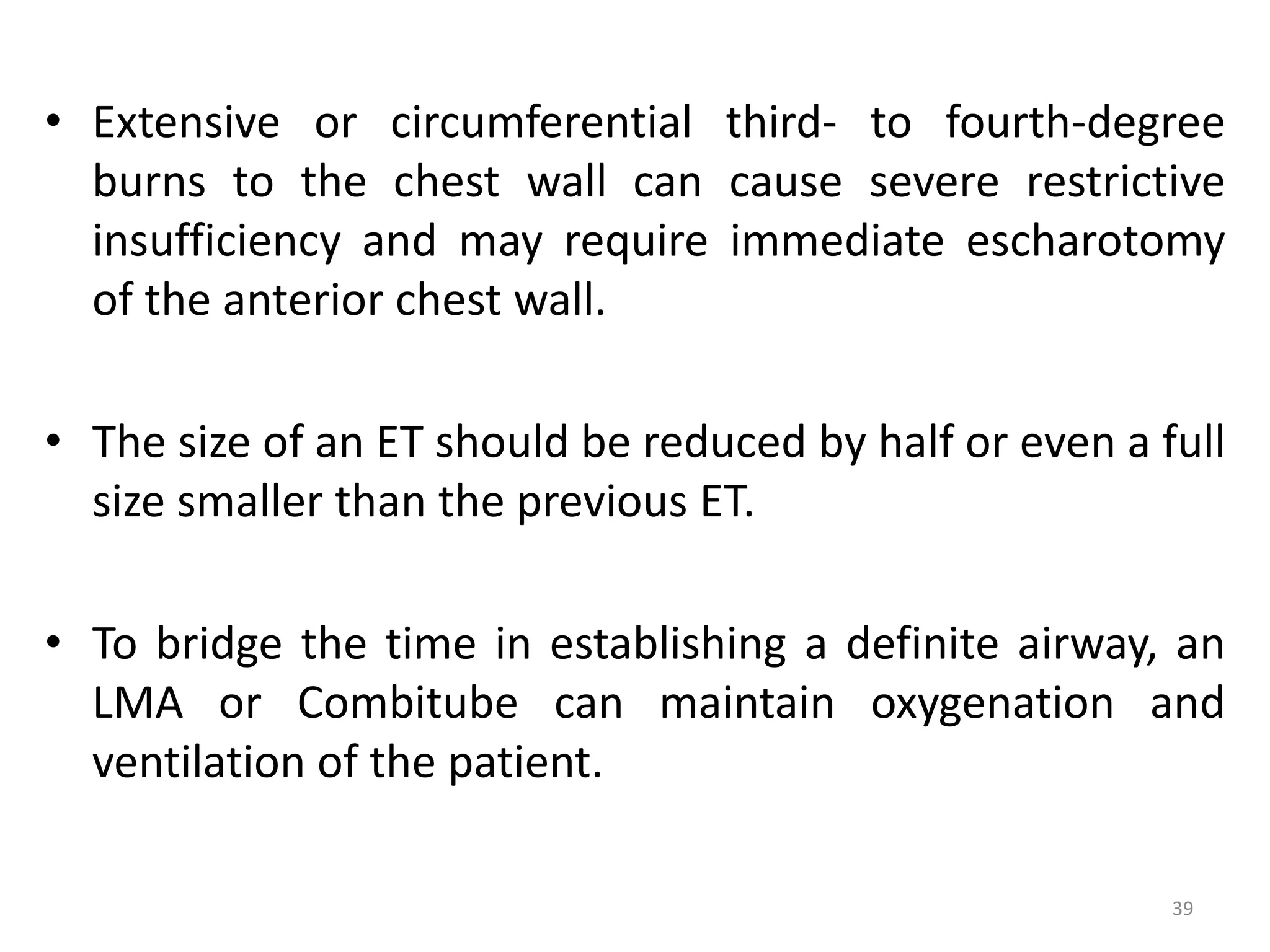 Critical care in burns patients | PPTX