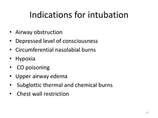 Critical care in burns patients | PPTX