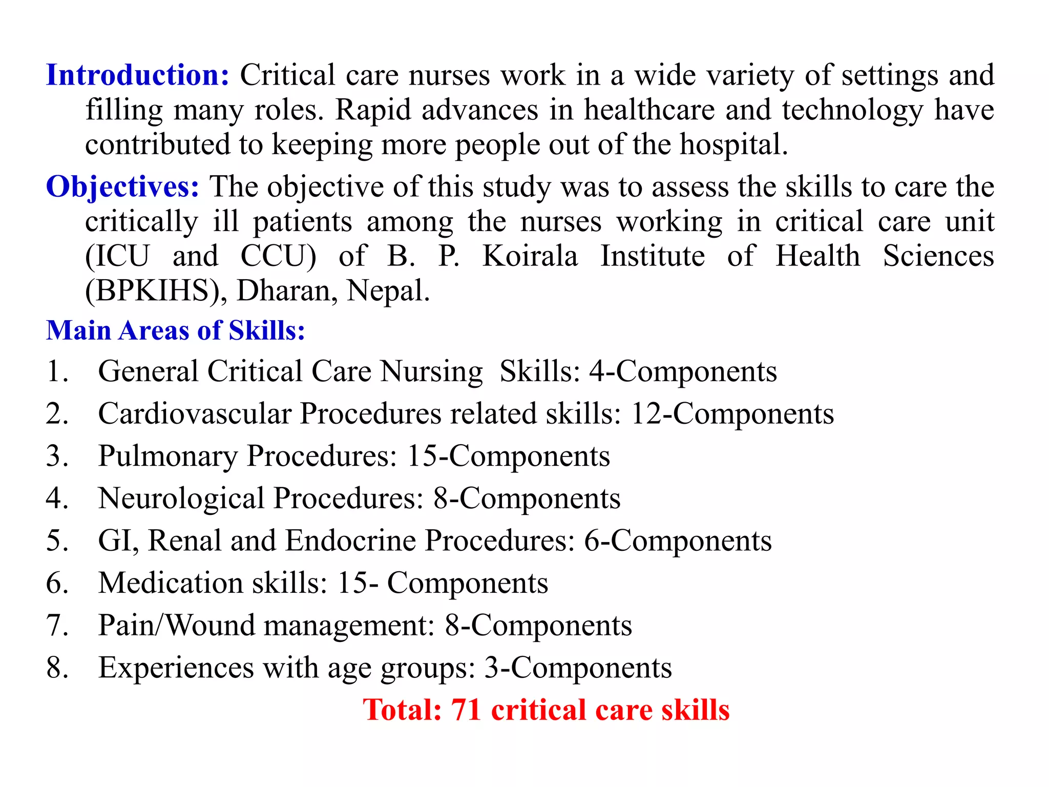 Critical care nurses skill pune 2012 | PPTX | Lung and Respiratory ...