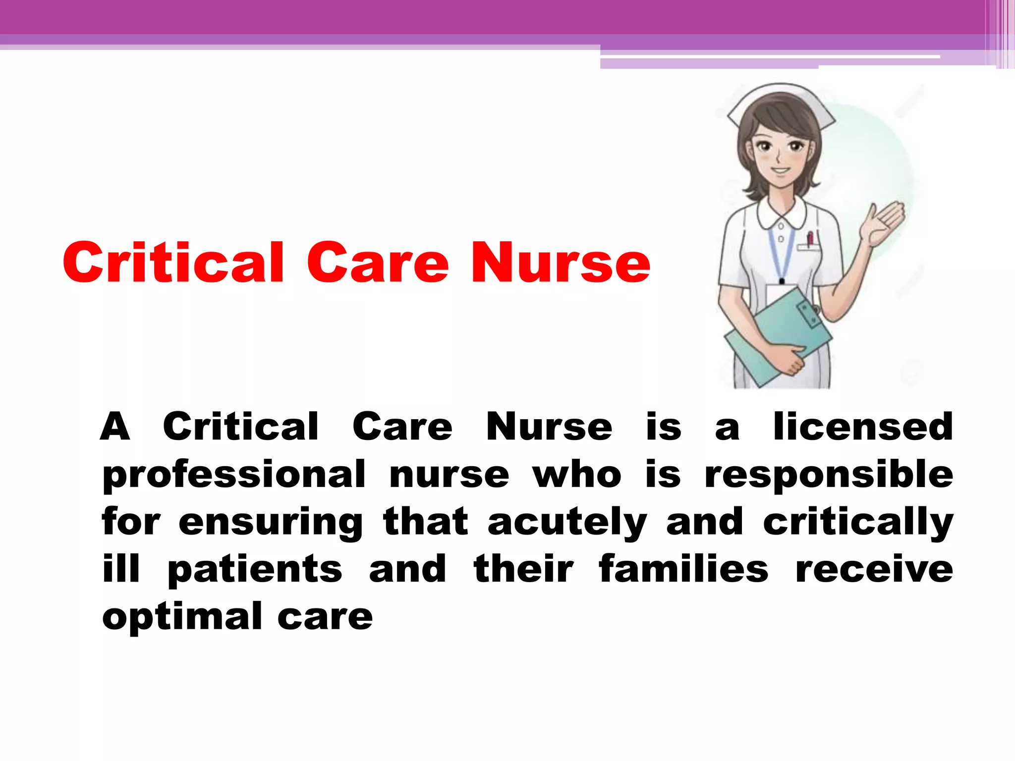 Critical care nursing | PPTX