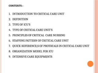 CRITICAL CARE NURSING AND FUNCTION UNIT-11.pptx