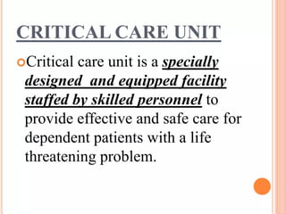CRITICAL CARE NURSING AND FUNCTION UNIT-11.pptx