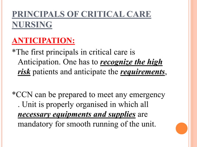 Critical care Nursing . | PPTX