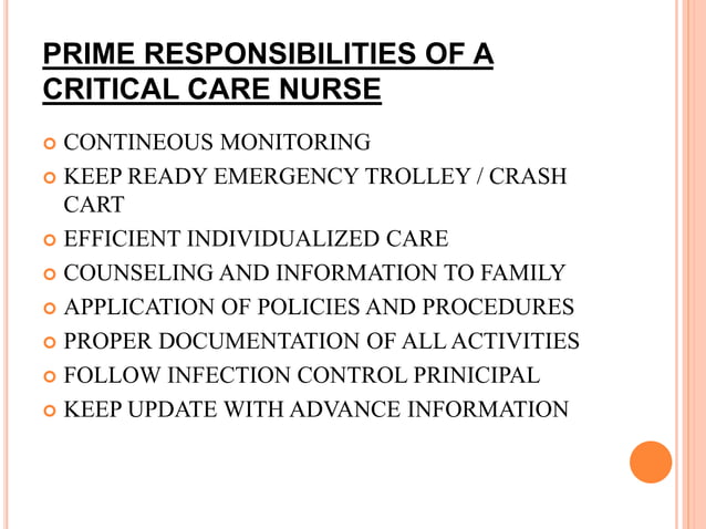 Critical care Nursing . | PPTX