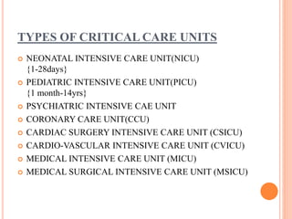 Critical care Nursing . | PPTX