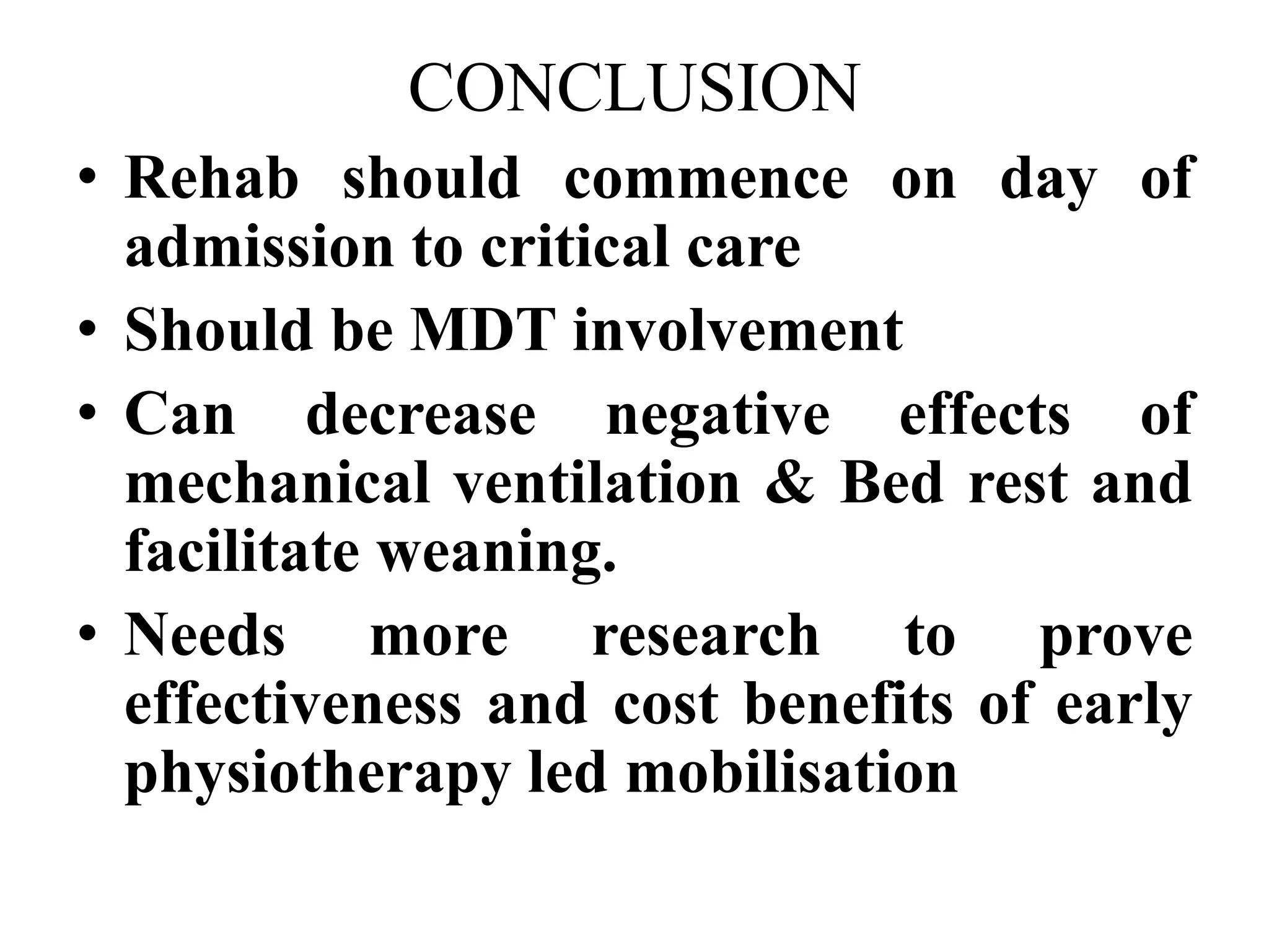 Critical care rehabiitiaon | PPTX