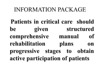 Critical care rehabiitiaon | PPTX