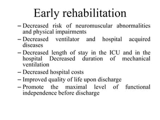 Critical care rehabiitiaon | PPTX