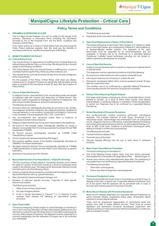 Understand Policy Guidelines with CriticalCare Terms & Conditions by ...