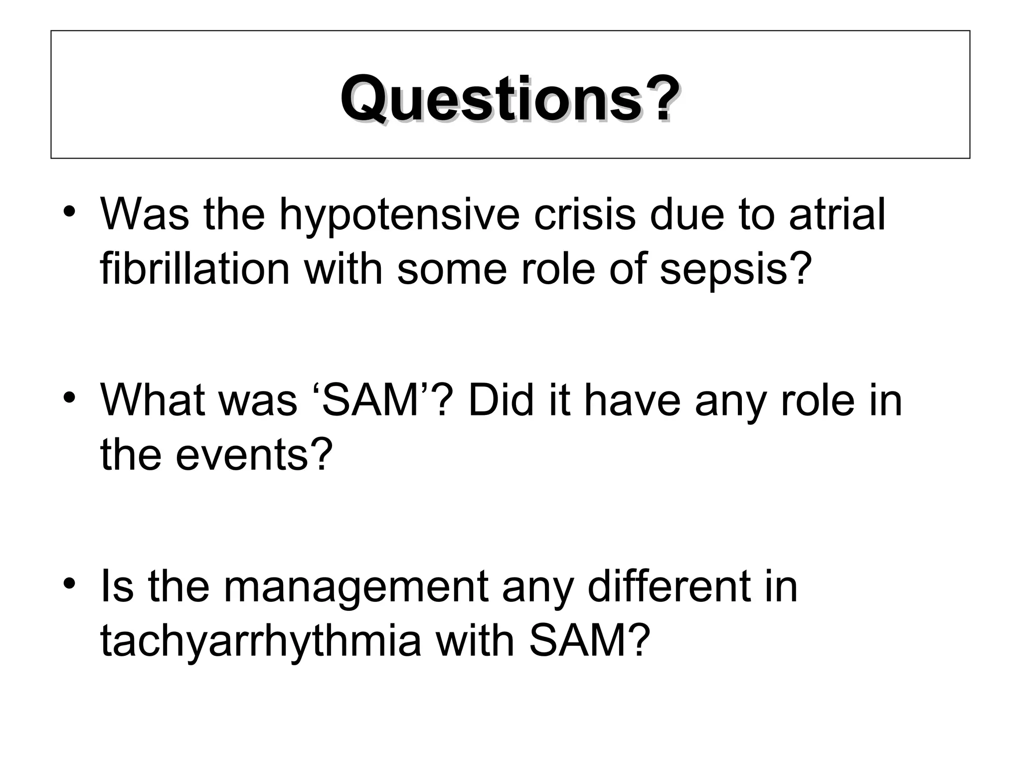 Systolic anterior motion of mitral valve - SAM | PPT | Heart and ...