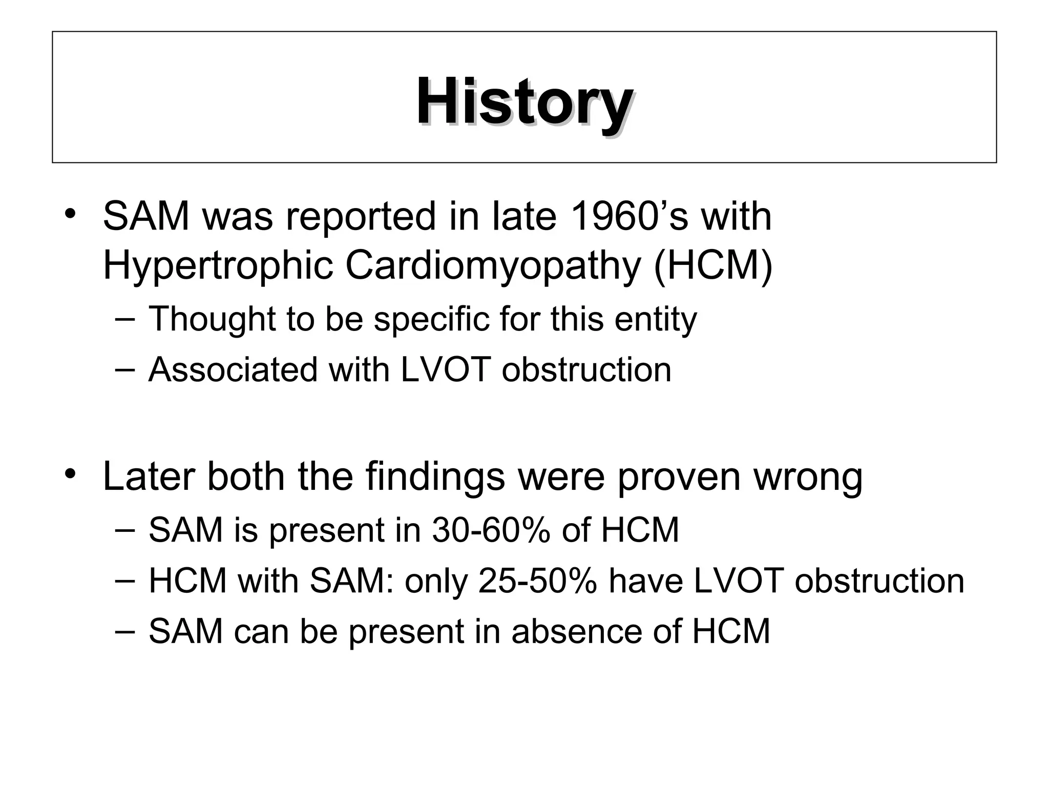 Systolic anterior motion of mitral valve - SAM | PPT | Heart and ...