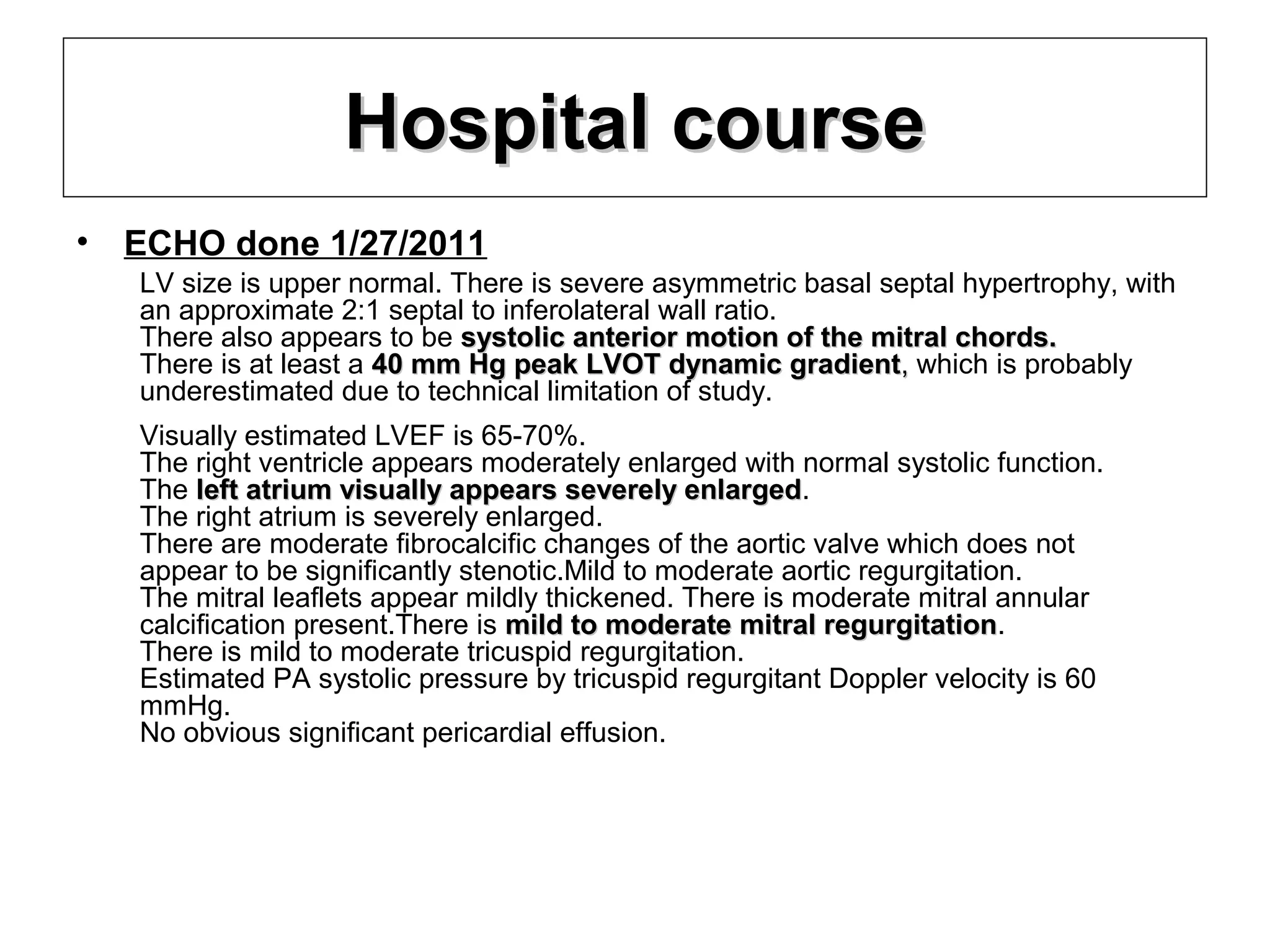 Systolic anterior motion of mitral valve - SAM | PPT | Heart and ...