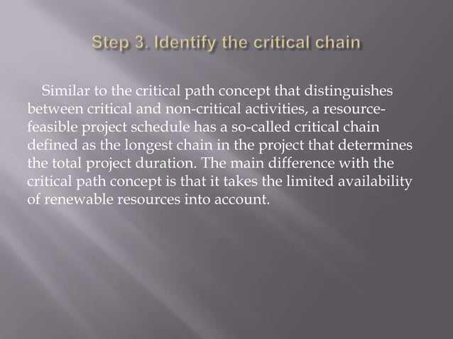 Critical chain and buffer management | PPT