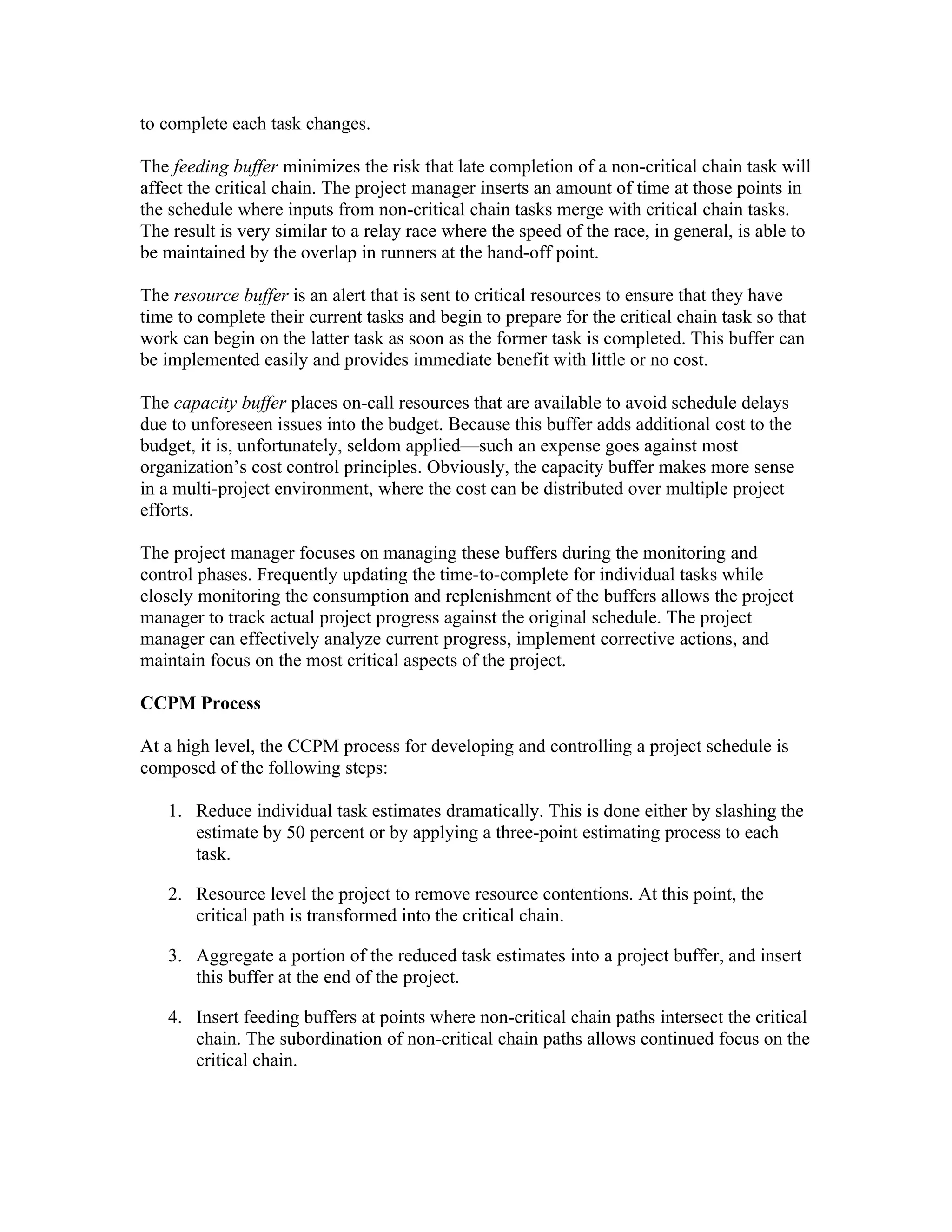 Critical Chain Project Management | DOC