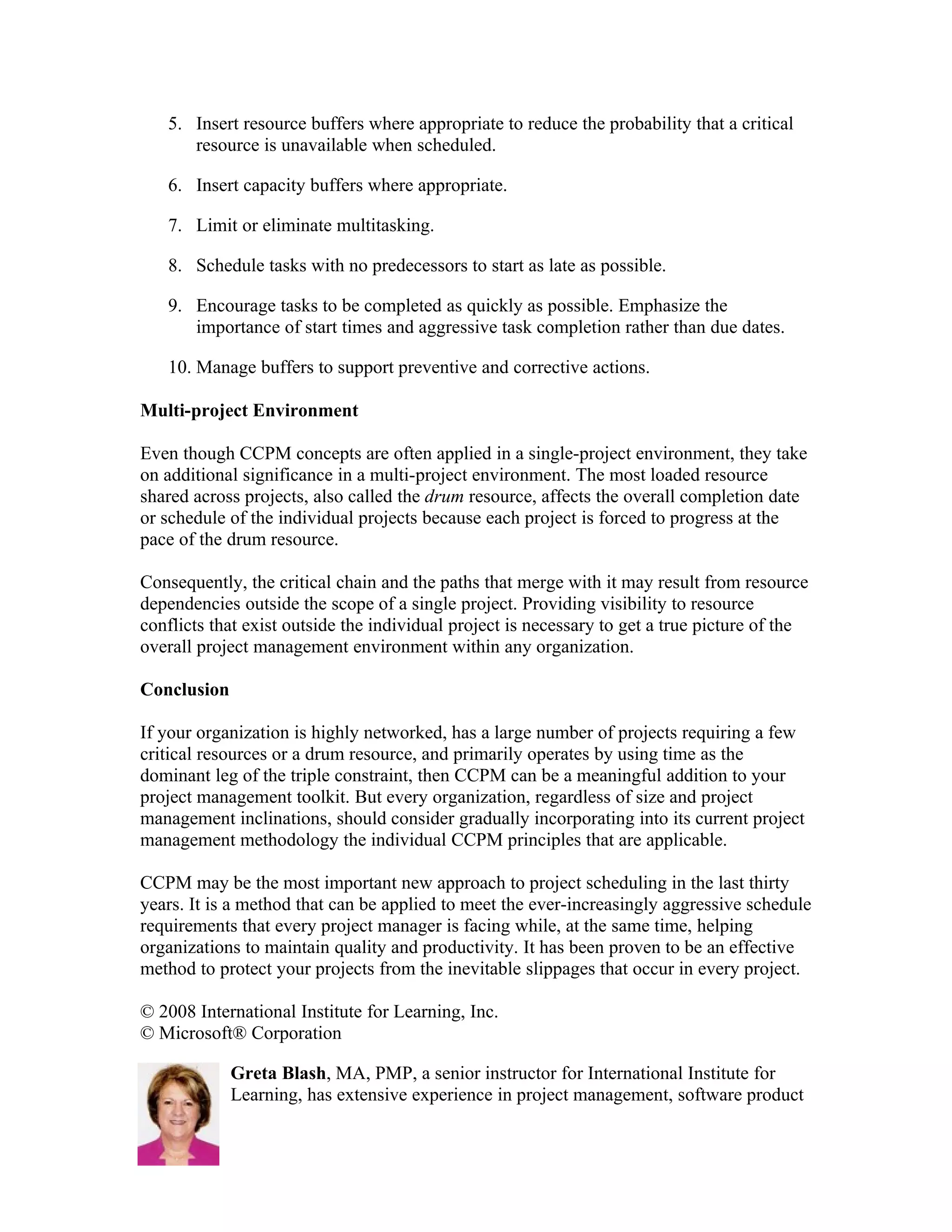 Critical Chain Project Management | DOC