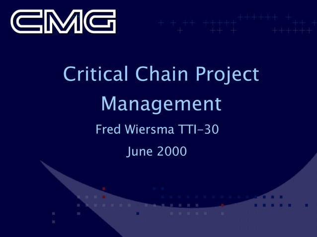 Critical Chain Project Management | PPS | Business and Finance