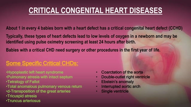 Critical congenital heart diseases | PPTX