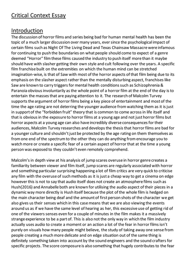 Critical context essay | PDF