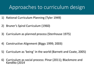 Critical curriculum design | PPTX