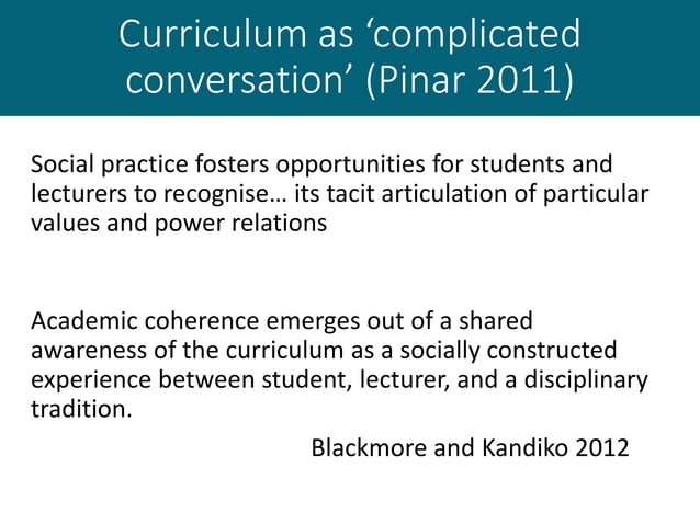 Critical curriculum design | PPTX | Undergraduate Education | College ...