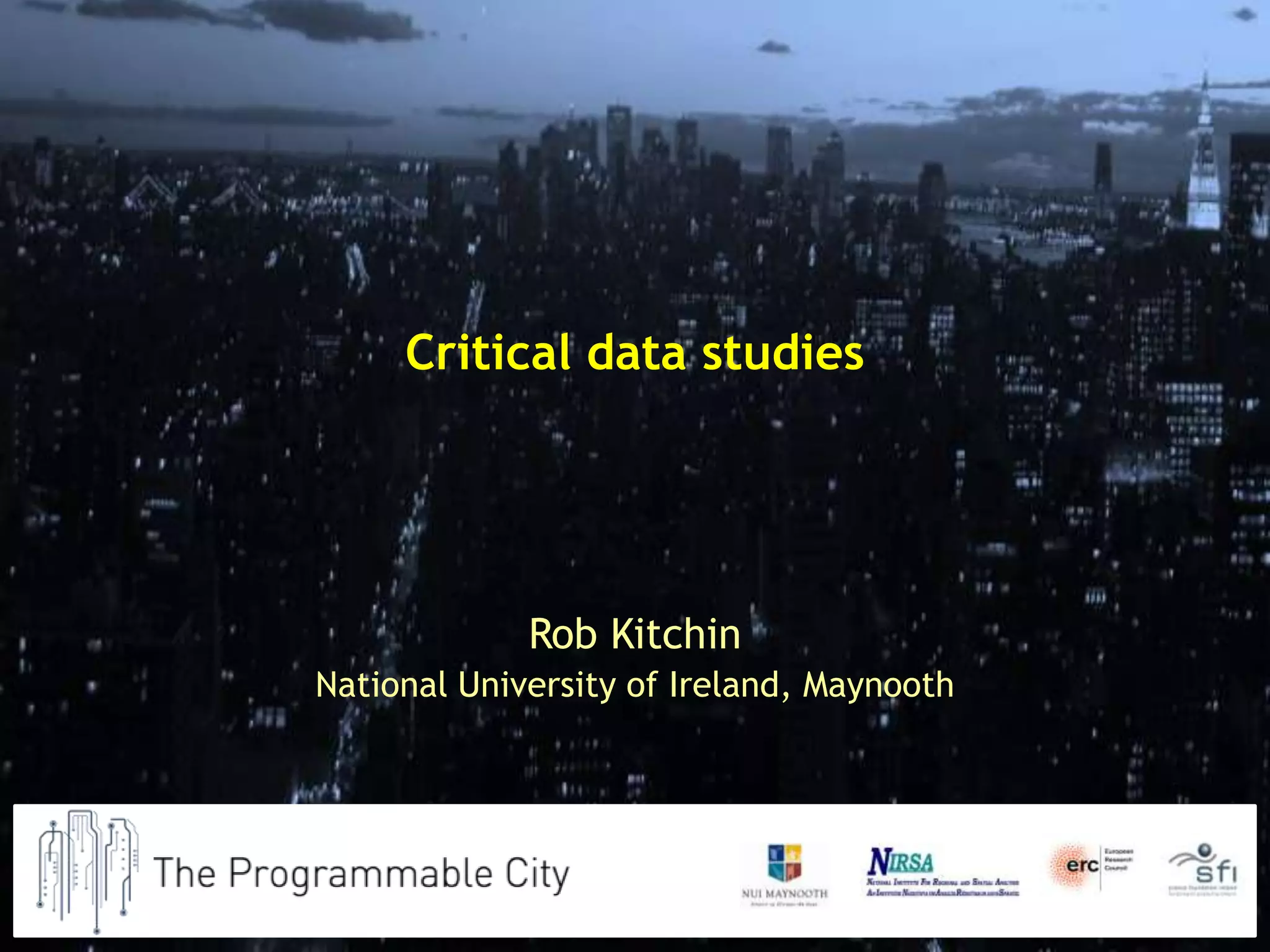 Critical data studies | PPT