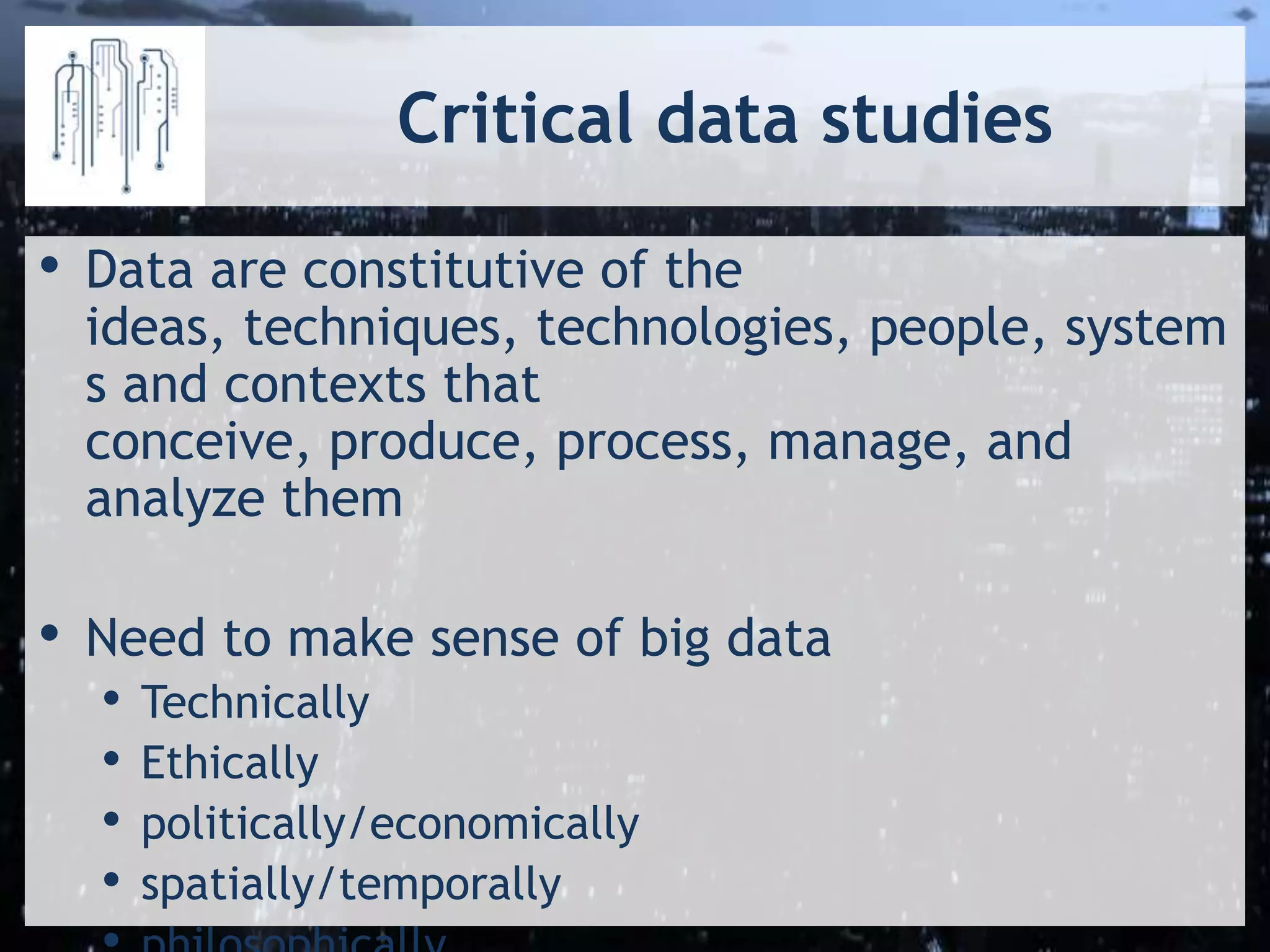 Critical data studies | PPT
