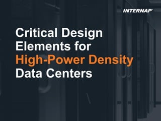 Critical design elements for high power density data centers | PDF