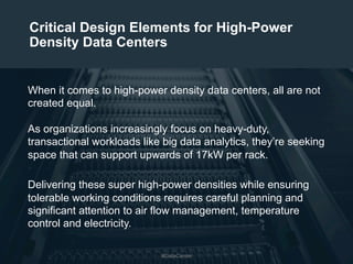 Critical design elements for high power density data centers | PDF