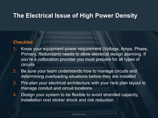 Critical design elements for high power density data centers | PDF