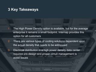 Critical design elements for high power density data centers | PDF