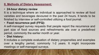 Critical Dietary Assessment nutritional status | PPTX | Medical Health
