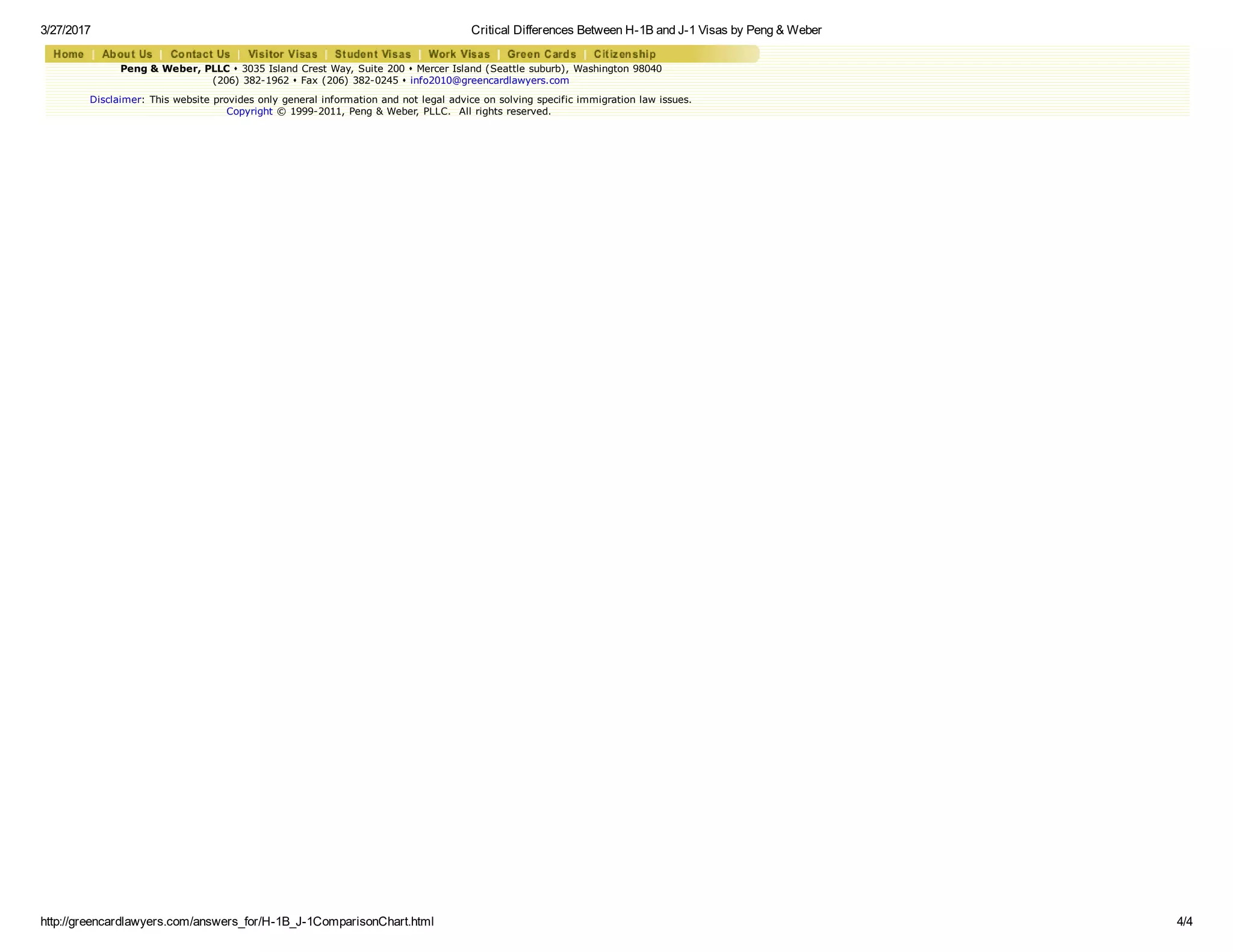 Critical differences between H1b and J-1 visas: Peng & Weber | PDF | Travel Preparation and ...