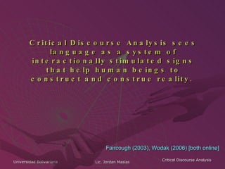 Critical discourse analysis | PPT