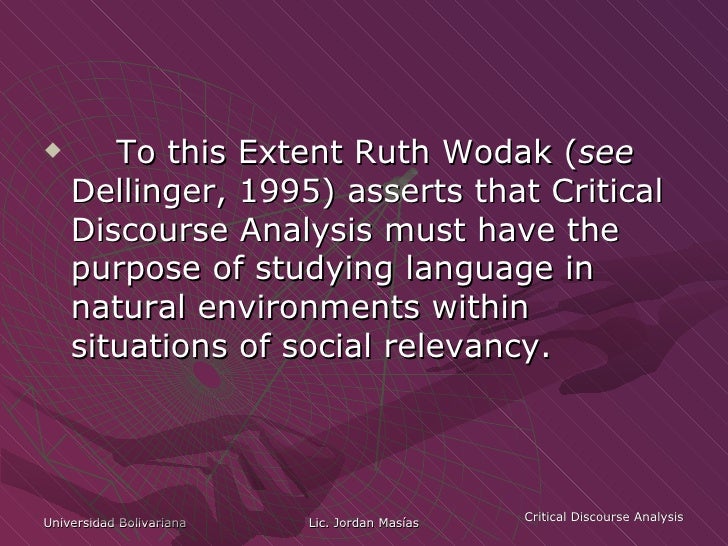 Critical Discourse Analysis Critical Discourse Analysis
