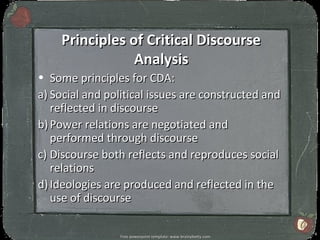 Critical discourse analysis | PPT