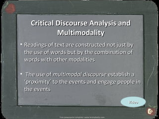 Critical discourse analysis | PPT
