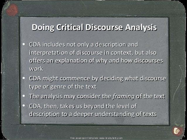 Critical Discourse Analysis Critical Discourse Analysis